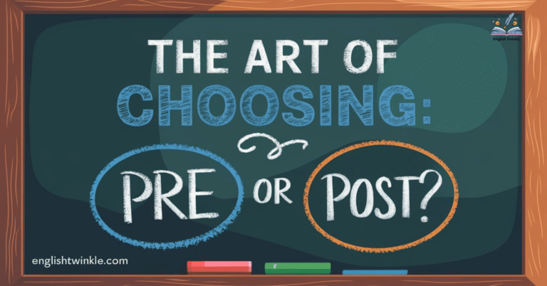 Pre vs Post: Which Prefix to Use? - Explore More-English Twinkle