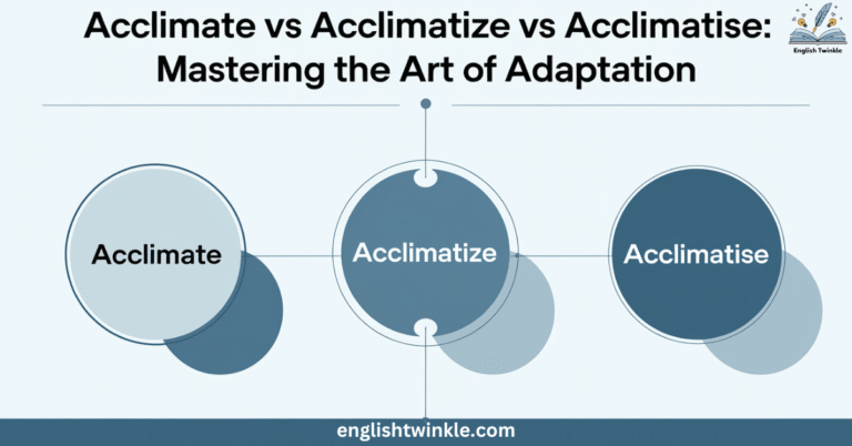 Acclimate vs Acclimatize vs Acclimatise-English Twinkle
