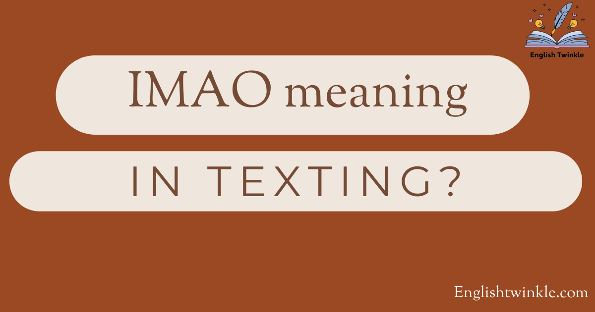 IMAO Meaning: Understanding the Internet's Slang - English Twinkle